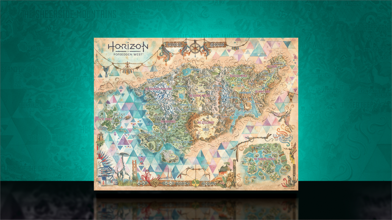 New Product Announcement - Horizon Forbidden West Fine Art Map Print ...