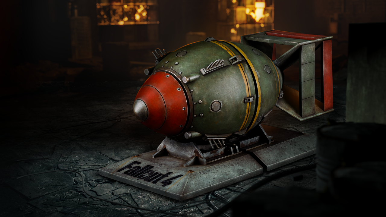 New Product Announcement - Fallout 4: Liberty Prime Nuke Bomb Bookends ...