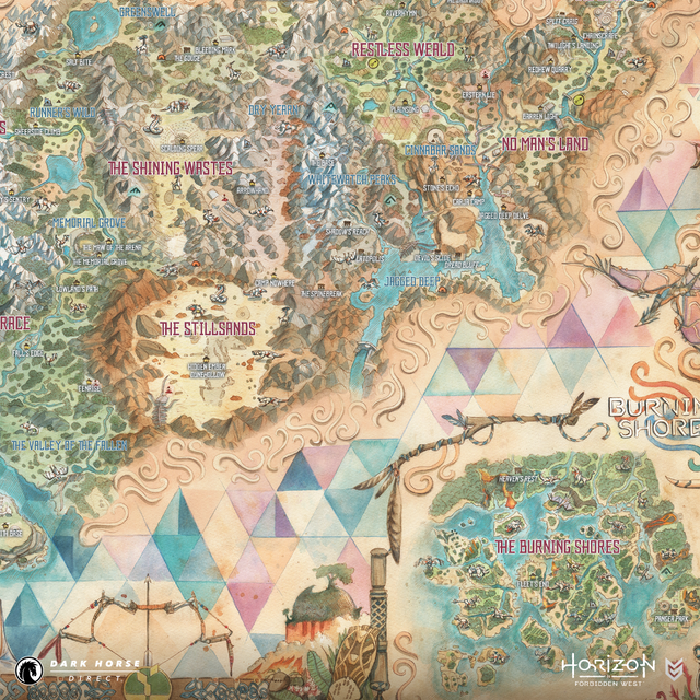 Horizon Forbidden West Fine Art Map Print – Dark Horse Direct