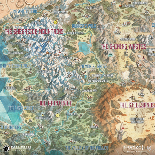 Horizon Forbidden West Fine Art Map Print – Dark Horse Direct