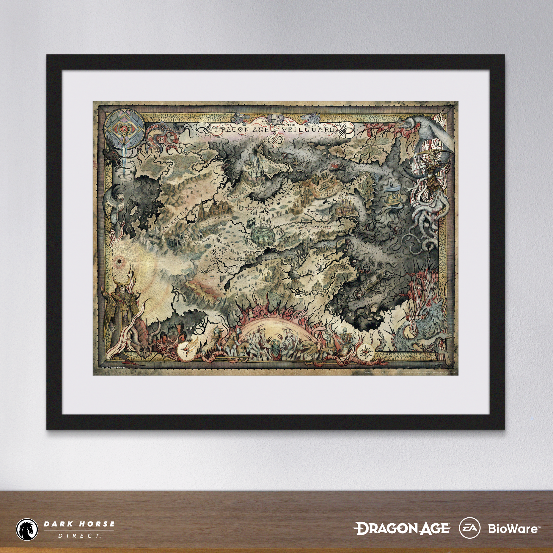 Dragon Age: The Veilguard - Thedas Map Fine Art Print – Dark Horse Direct
