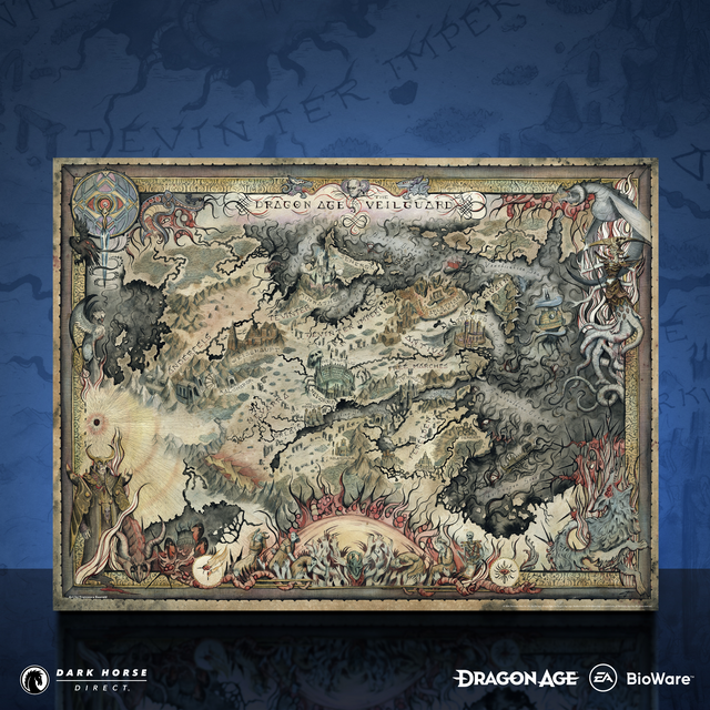 Dragon Age: The Veilguard - Thedas Map Fine Art Print – Dark Horse Direct