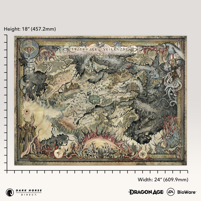 Dragon Age: The Veilguard - Thedas Map Fine Art Print – Dark Horse Direct