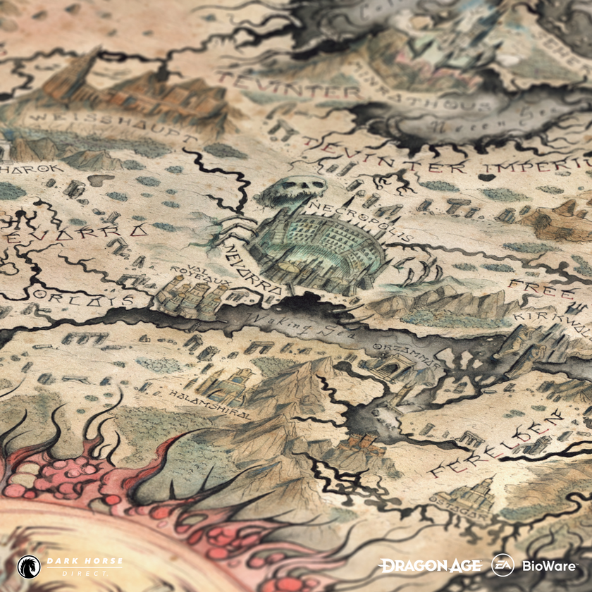 Dragon Age: The Veilguard - Thedas Map Fine Art Print – Dark Horse Direct