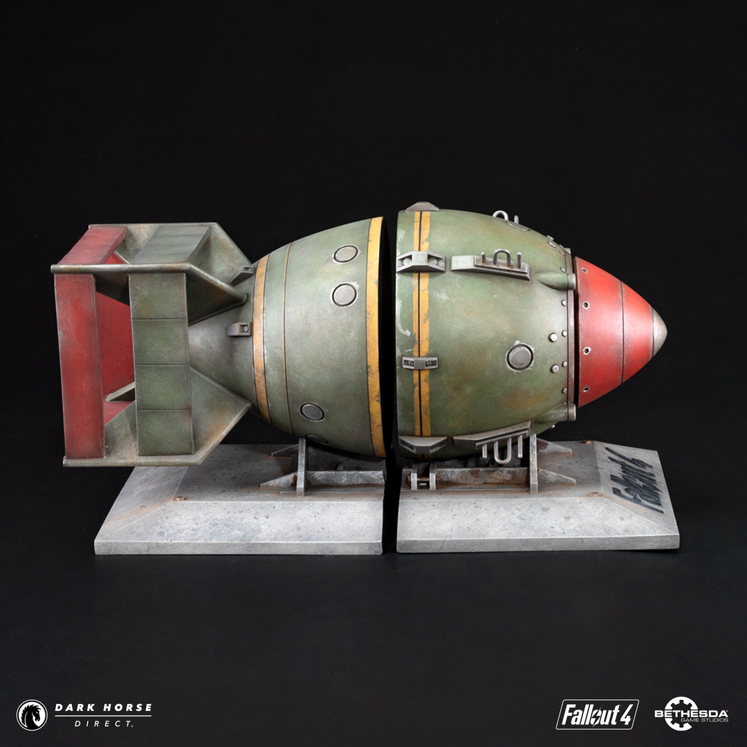 Fallout 4: Liberty Prime Nuke Bomb Bookends – Dark Horse Direct