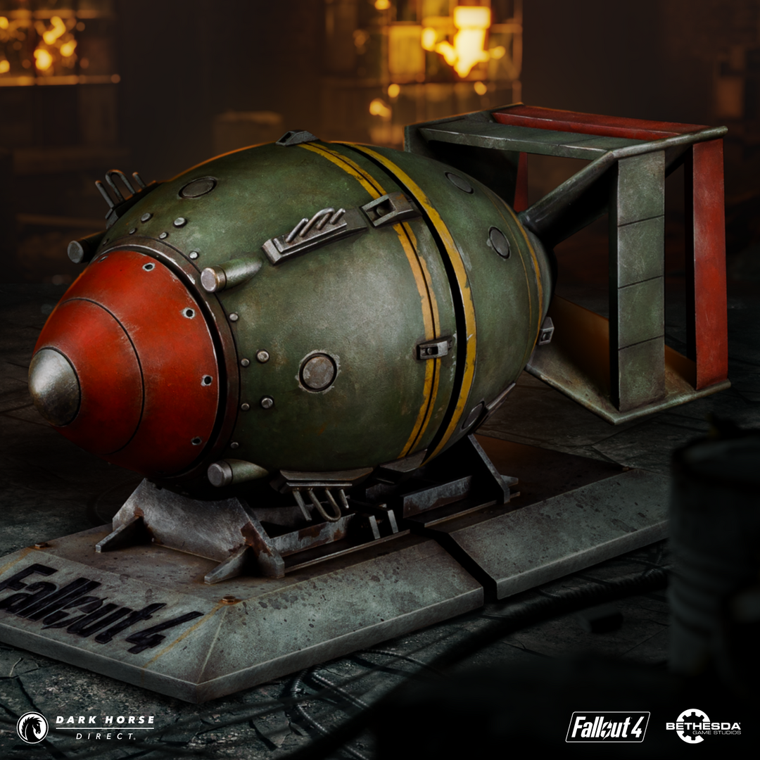 Fallout 4: Liberty Prime Nuke Bomb Bookends – Dark Horse Direct