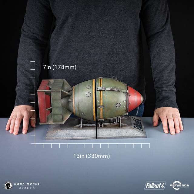 Fallout 4: Liberty Prime Nuke Bomb Bookends – Dark Horse Direct