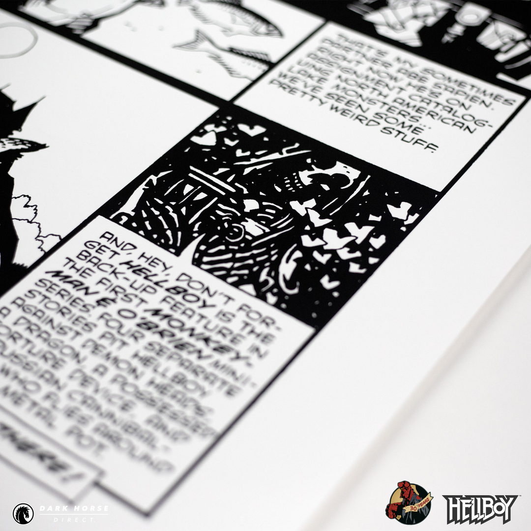 Hellboy 30th Anniversary: Wake the Devil 1994 Comic Ad Screenprint ...