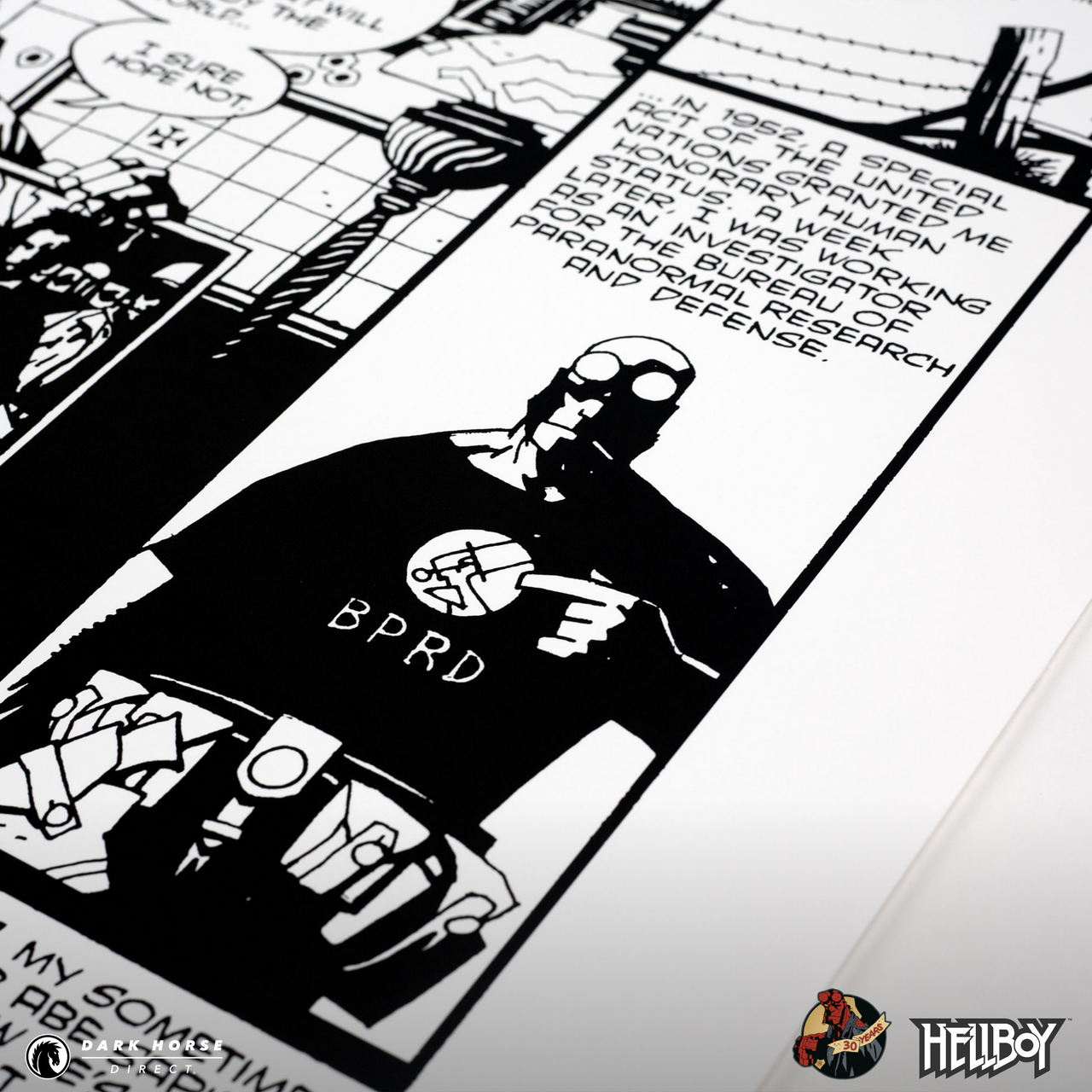 Hellboy 30th Anniversary: Wake the Devil 1994 Comic Ad Screenprint ...