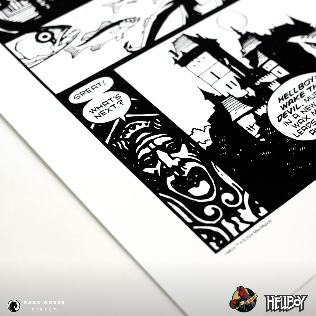 Hellboy 30th Anniversary: Wake the Devil 1994 Comic Ad Screenprint ...