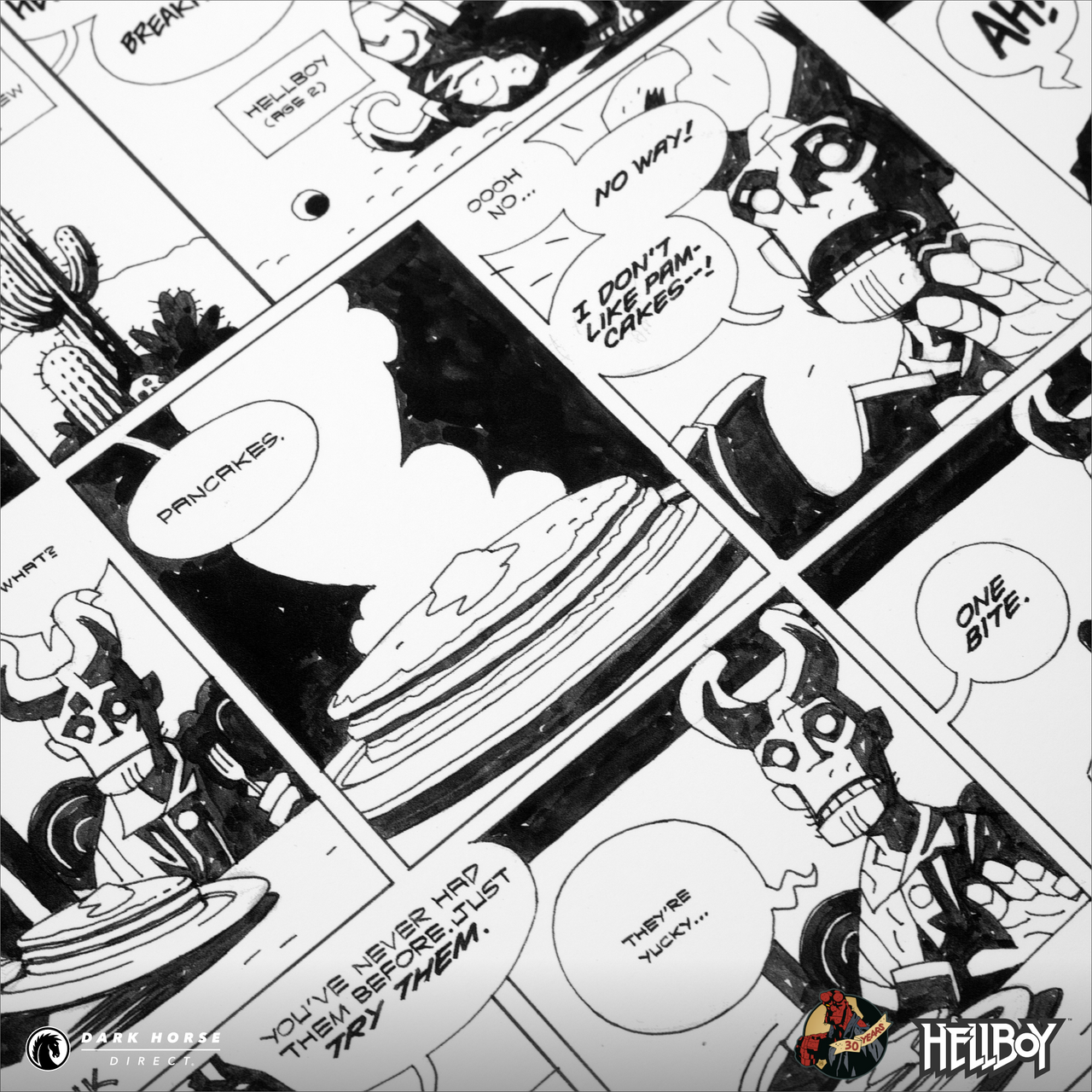 Hellboy 30th Anniversary: Pancakes! Screenprint – Dark Horse Direct
