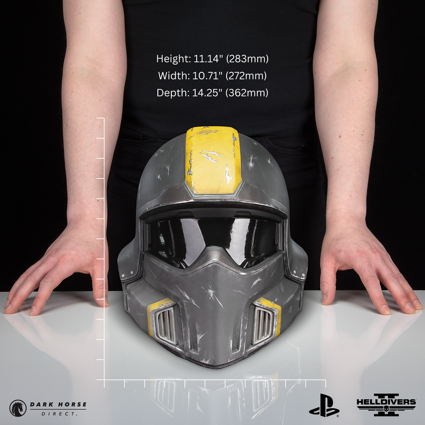 Helldivers 2: B-01 Tactical Helmet 1:1 Scale Replica - Battle Damaged ...