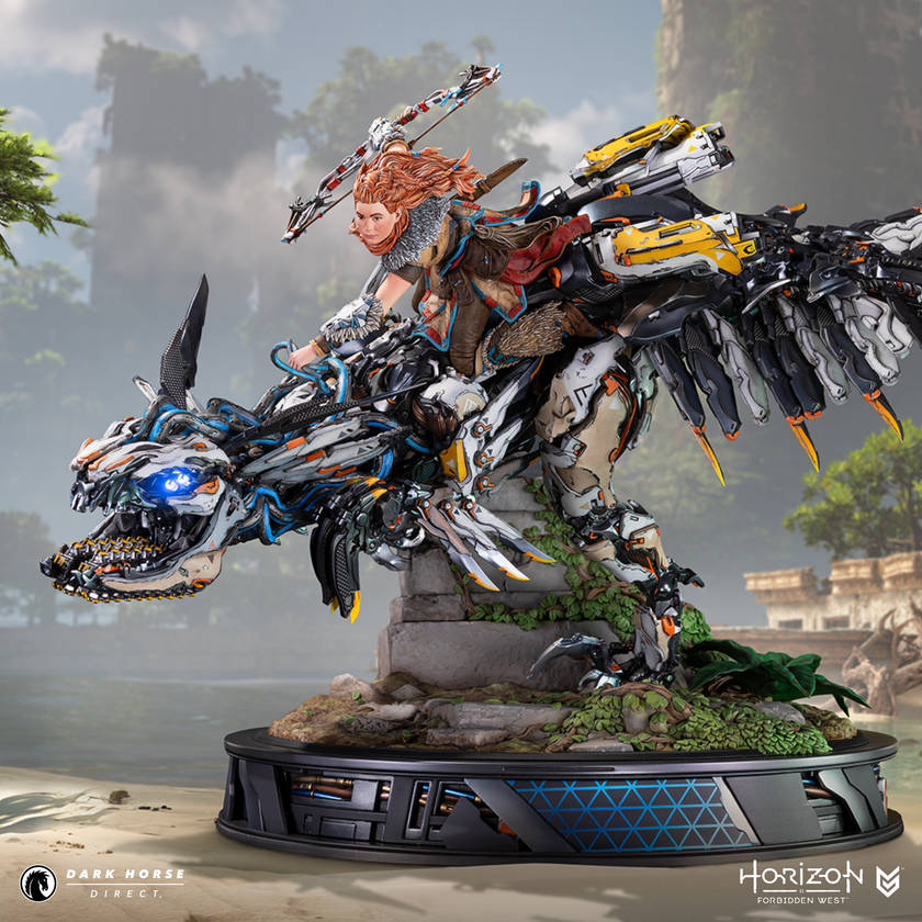 Horizon Forbidden West: Aloy on Clawstrider 1:9 Scale Premium Statue ...