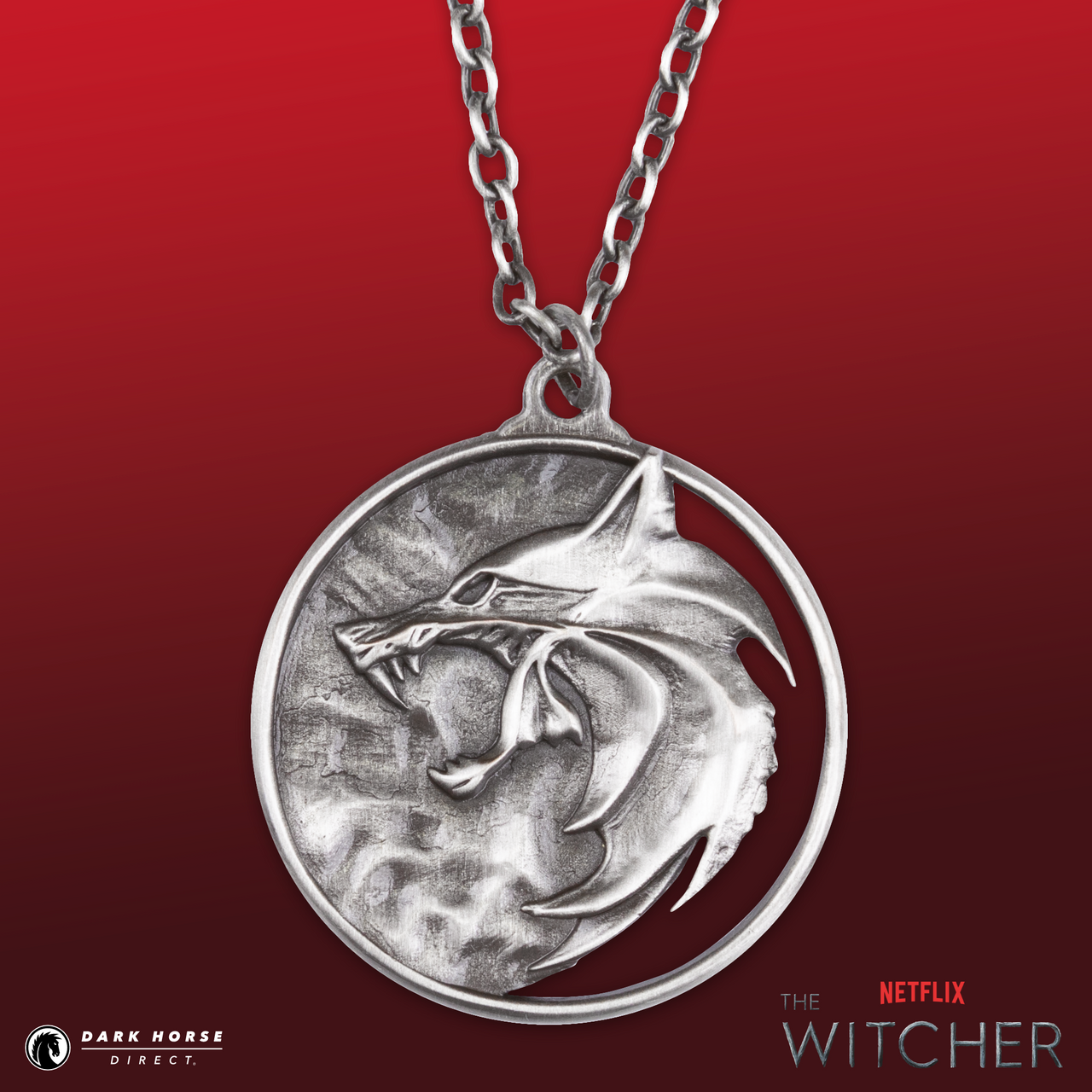 The Witcher (NETFLIX SEASON 3): Wolf Medallion Necklace Deluxe Edition ...