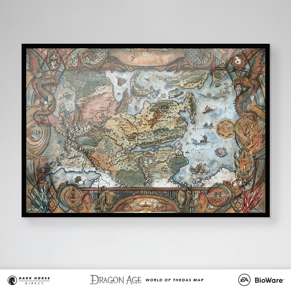 Dragon Age: The World of Thedas Map – Dark Horse Direct